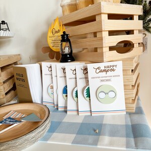 Merit Badges | Set of 7 | Happy Camper Party Favor | Camping Favors ...