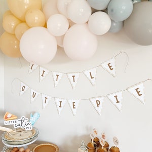 Cutie Pie Birthday Banner | Baking Birthday | Little Cutie Pie Theme ...