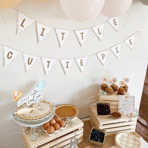 Cutie Pie Birthday Banner | Baking Birthday | Little Cutie Pie Theme ...