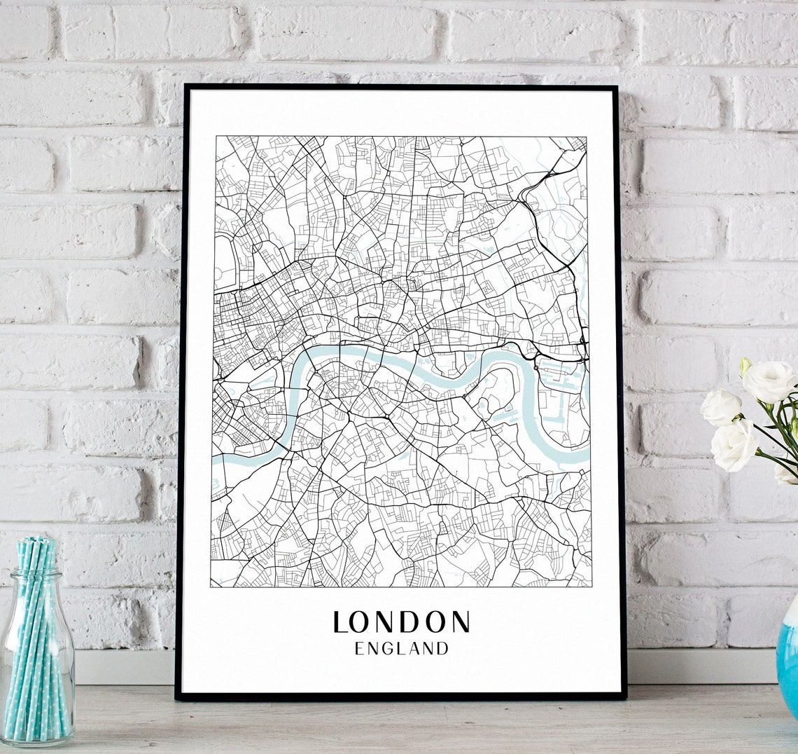 London England Digital File City Map Travel Map Print - Etsy