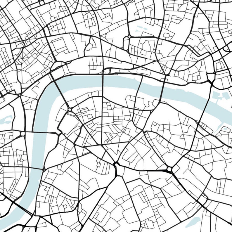 London England Digital File City Map Travel Map Print - Etsy