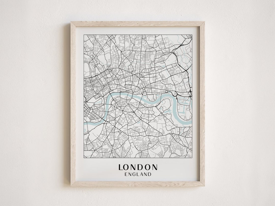London, England Digital File City Map Travel Map Print Wall Art Travel ...