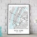 New York, Manhattan, Digital File, City Map, Travel Map Print, Wall Art ...