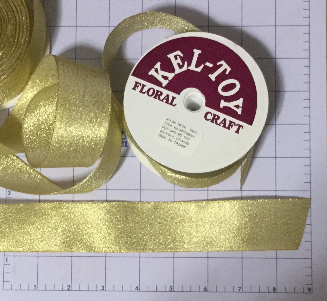 Gold Metallic Ribbon 1.5 Wide by the Yard Floral Wreath - Etsy