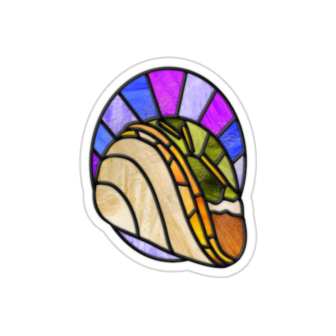 Holy Gordita Crunch Taco Bell Stained Glass Sticker - Etsy