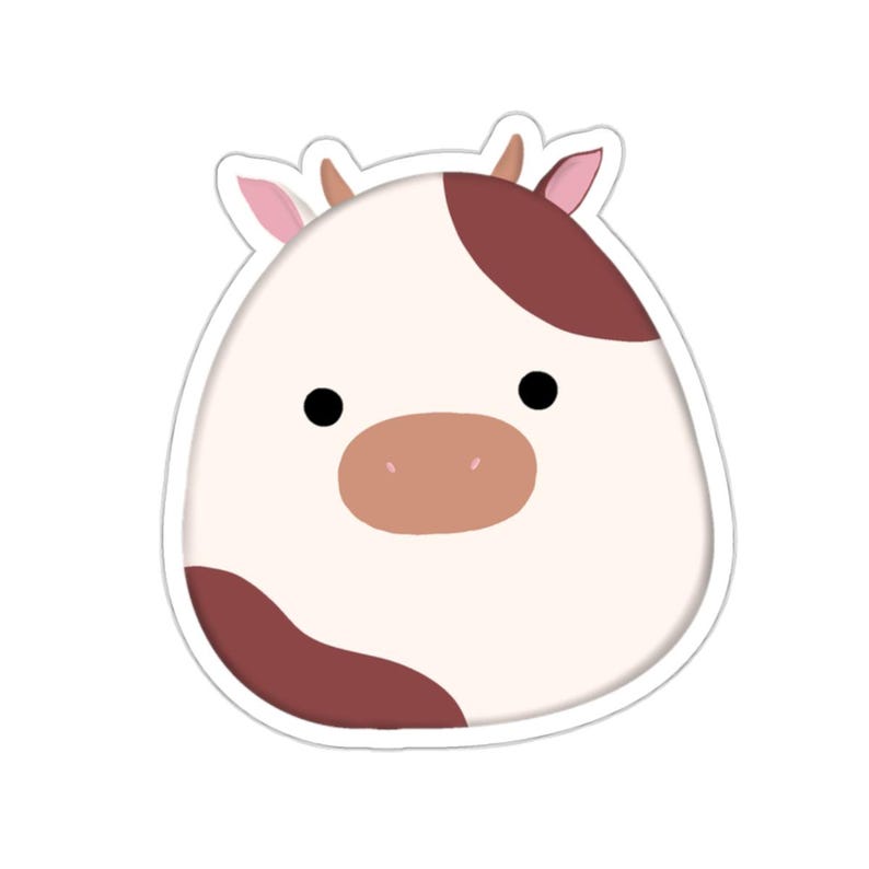 Brown Cow Squishmallow Sticker - Etsy