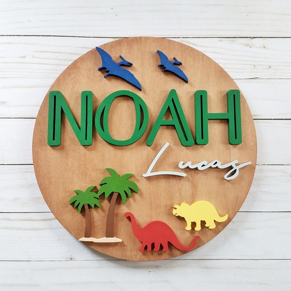 Dinosaur Wood Sign - Etsy