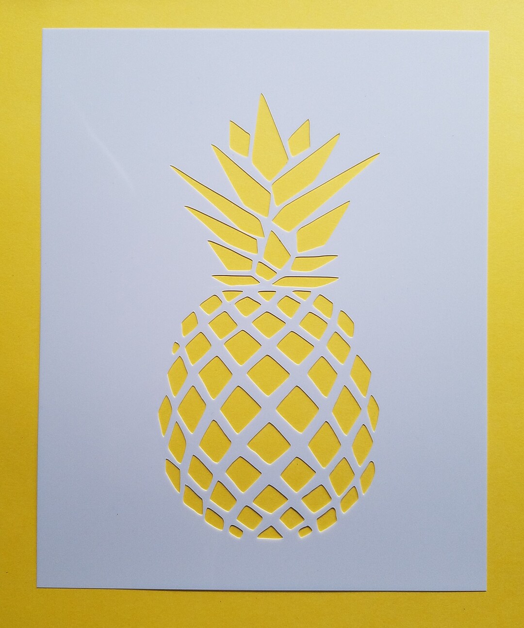 Pineapple Stencil, Mylar Template, Tropical Decor (8x10) - Etsy