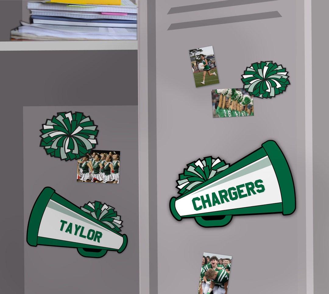 Locker Editable Cheerleader Decor, Personalized Templates, Megaphone ...