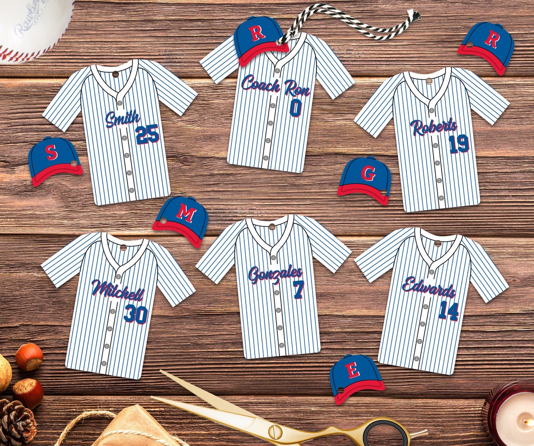 Editable Baseball Jersey Favor Tags, Team Birthday Banquet (instant ...