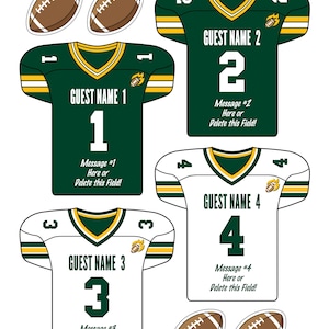Editable Football Jersey Favor Tags: Personalized Team Banquet (instant ...