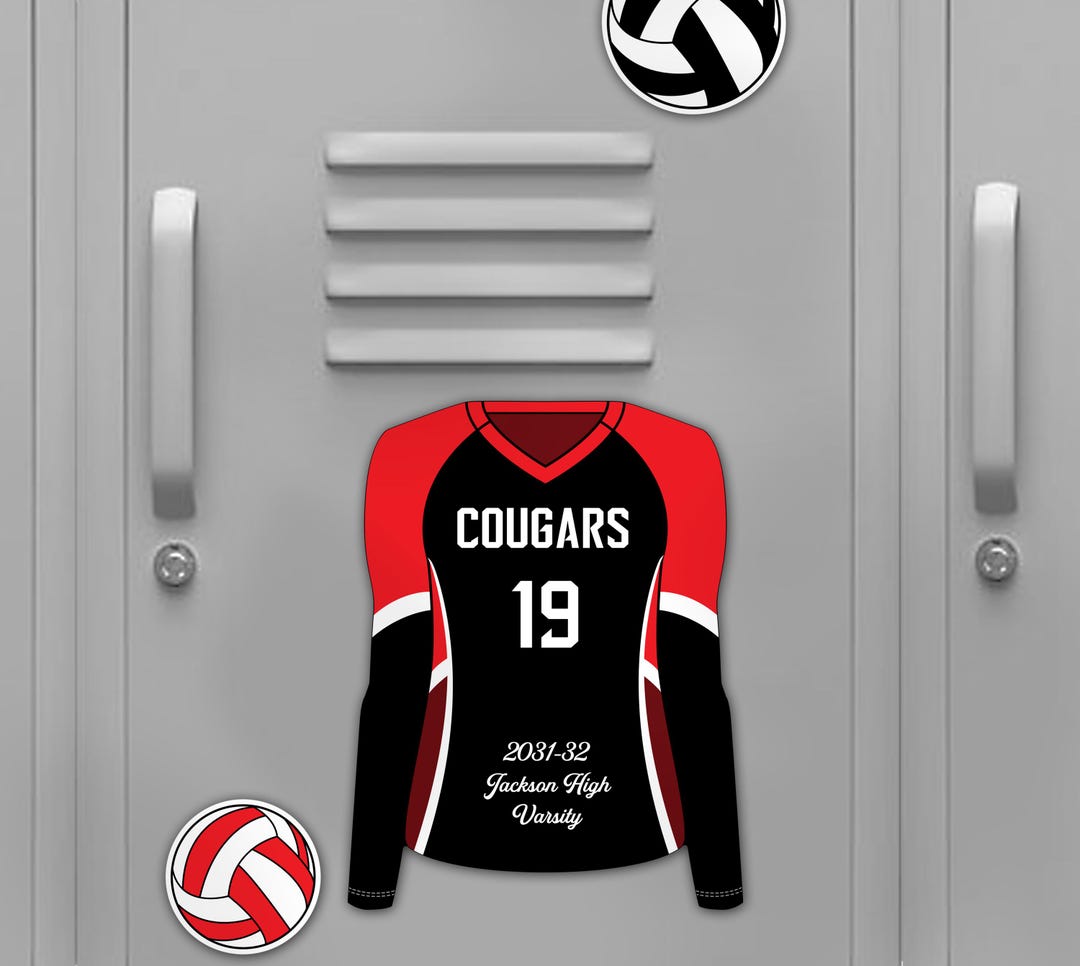 Editable Volleyball Locker Decor, Jersey Ball Template (instant ...