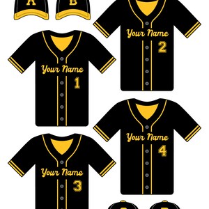 Editable Baseball Team Party Favor Tags, Personalized, Jersey Template ...