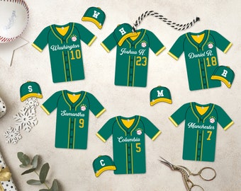Editable Baseball Team Party Favor Tags Personalized Jersey | Etsy
