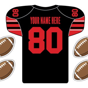 Locker Editable Football Decor, Personalized Printable, Jersey Ball ...