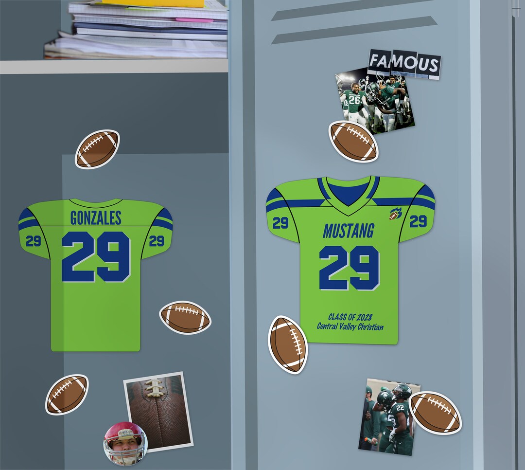 Locker Editable Football Decor, Personalized Printable, Jersey Ball ...