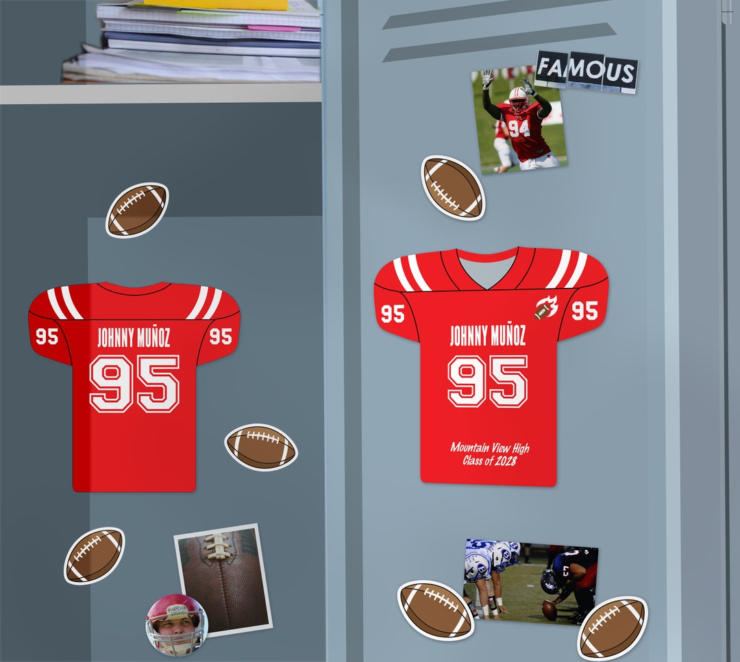 Locker Editable Football Decor, Personalized Printable, Jersey Ball ...