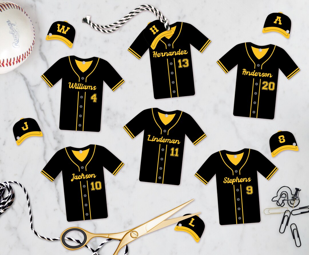 Editable Baseball Team Party Favor Tags, Personalized, Jersey Template ...