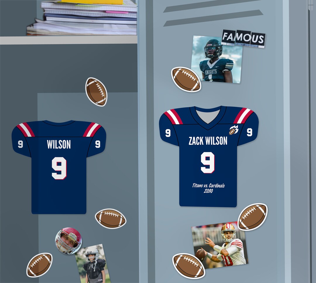 Locker Editable Football Decor, Personalized Printable, Jersey Ball ...
