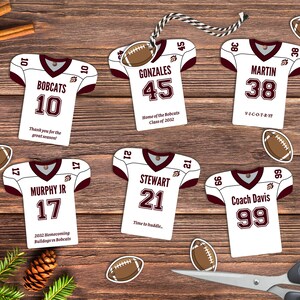 Editable Football Party Favor Tags, Personalized, Jersey Printable ...