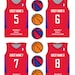 Editable Basketball Party Favor Tags, Personalized, Jersey Template ...