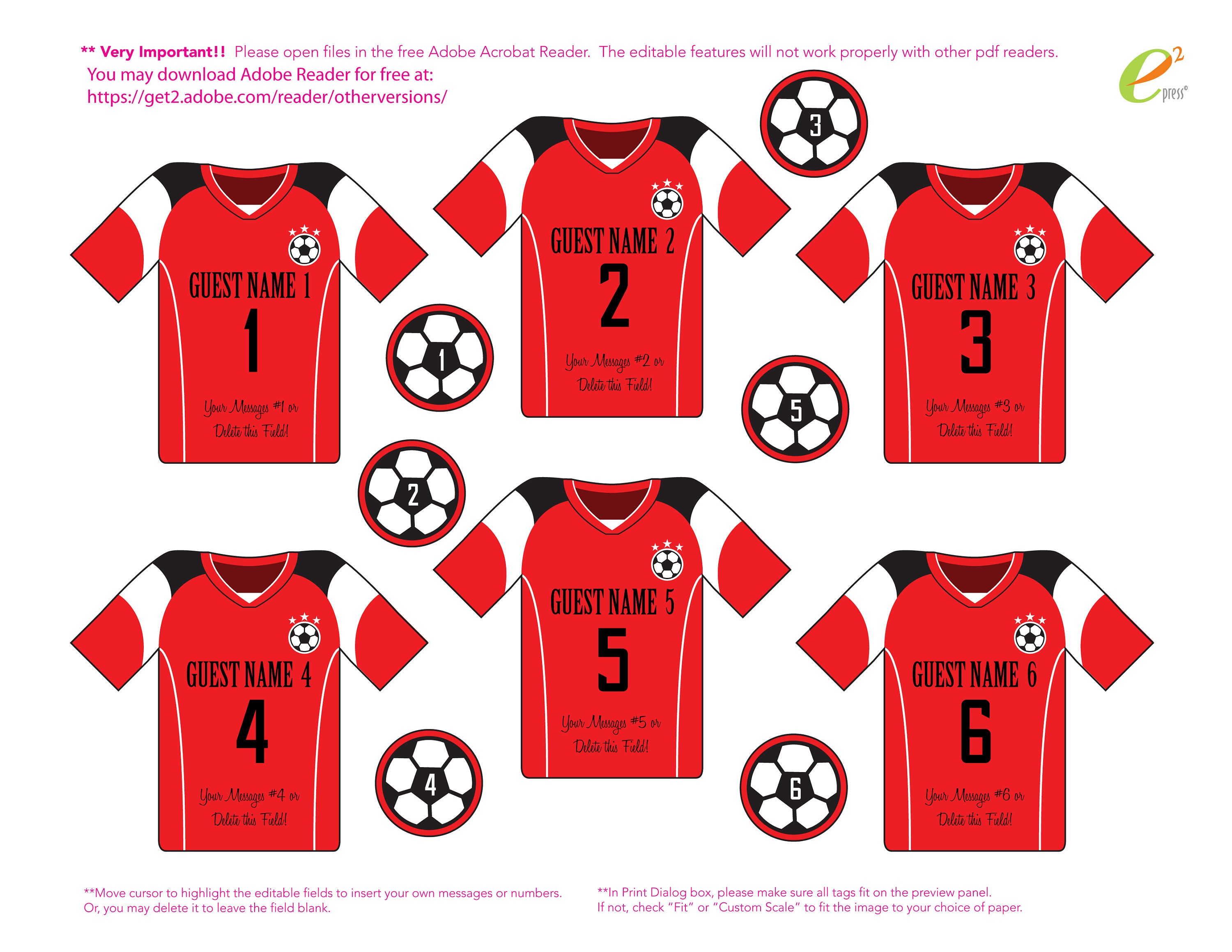 Editable Soccer Party Favor Tags personalized Jersey Shaped | Etsy