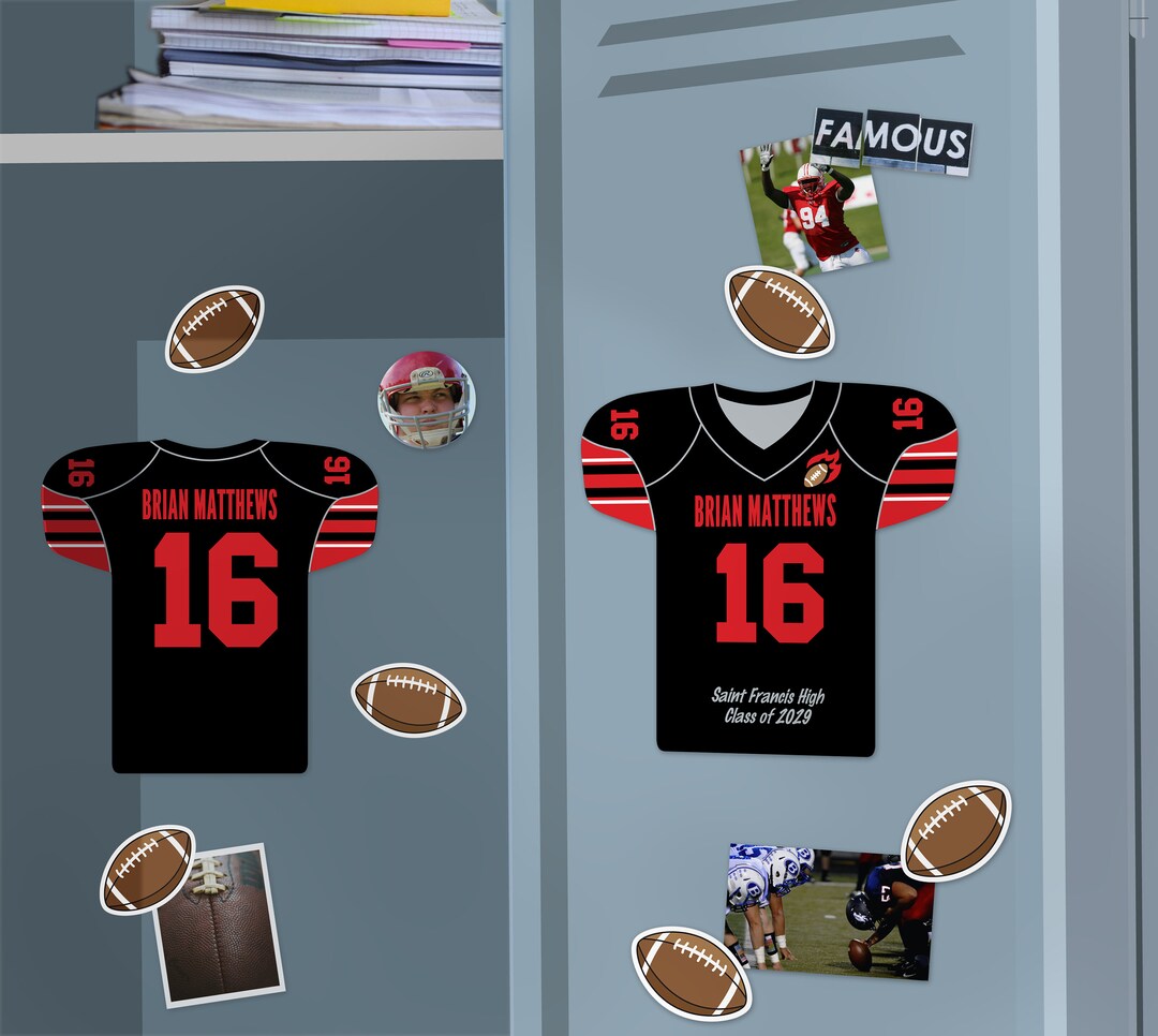 Locker Editable Football Decor, Personalized Printable, Jersey Ball ...