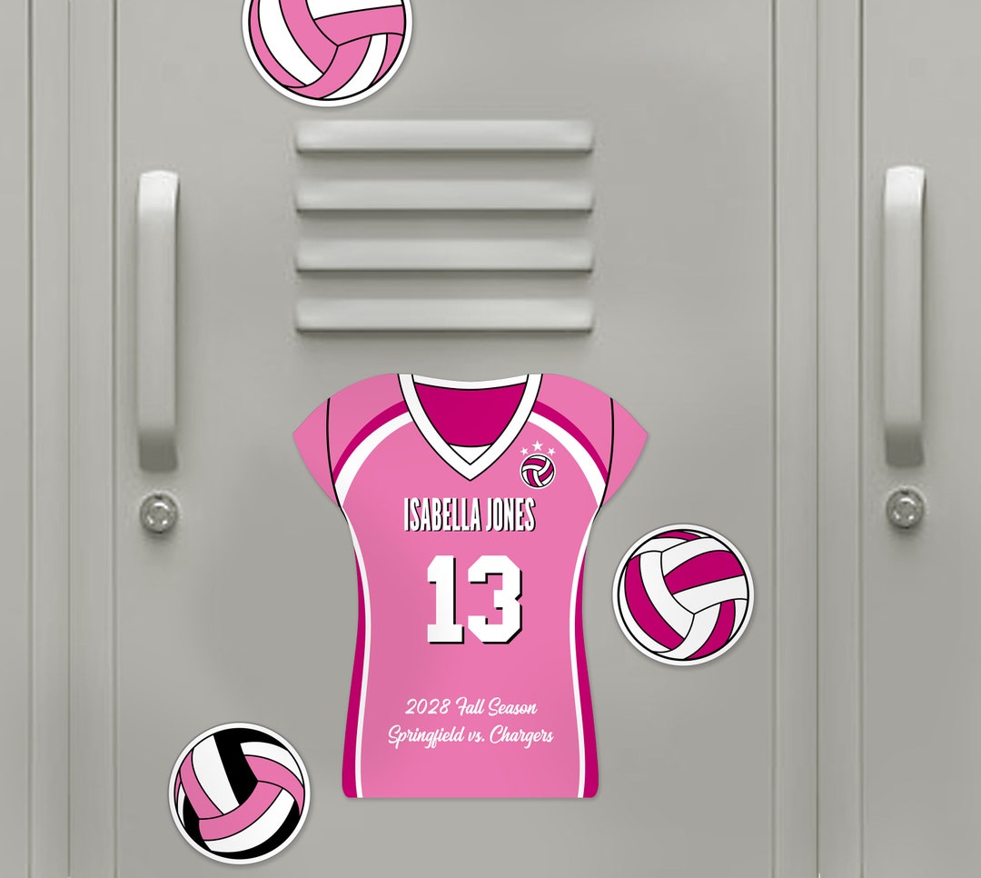 Locker Editable Volleyball Decor, Personalized Printable, Jersey Ball ...