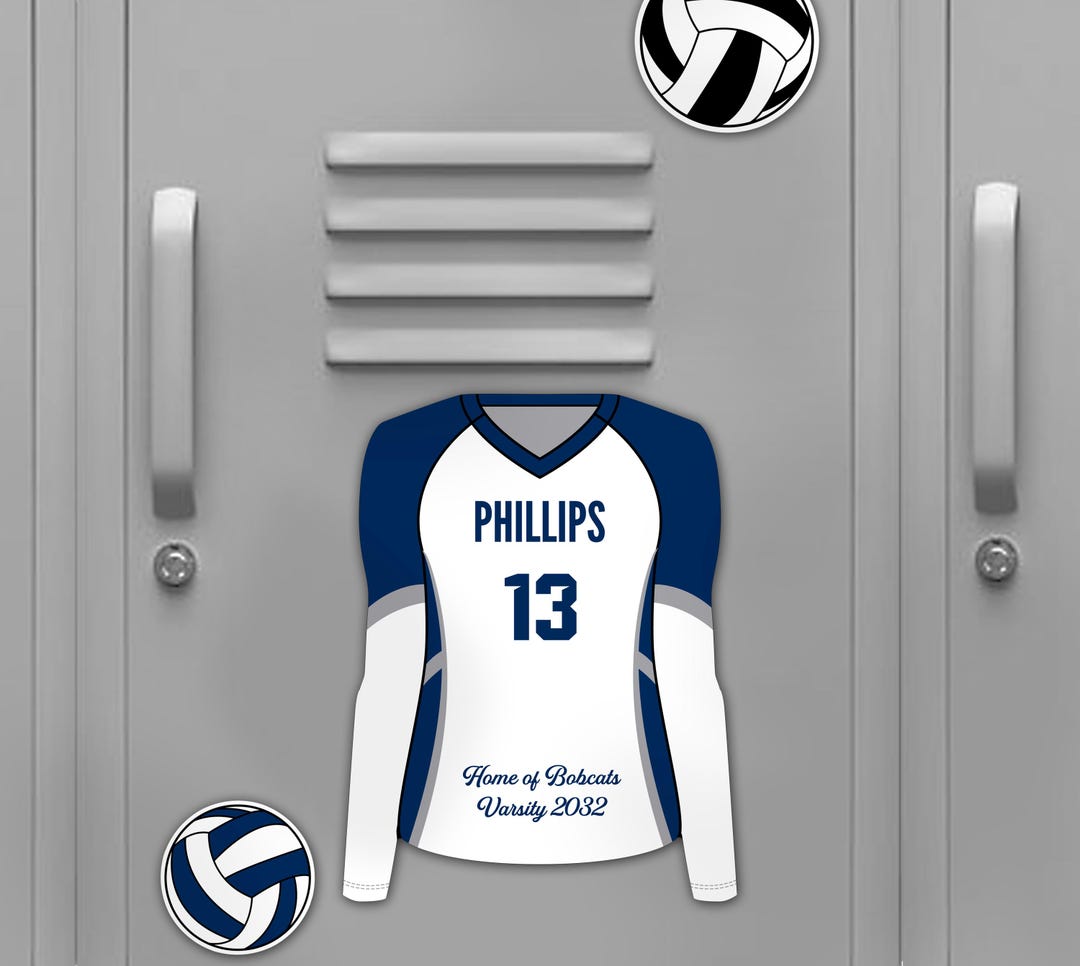 Locker Editable Volleyball Decor, Personalized Printable, Jersey Ball ...