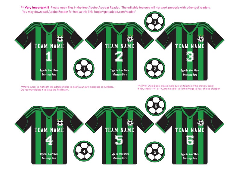 Editable Soccer Party Favor Tags personalized Jersey Shaped | Etsy