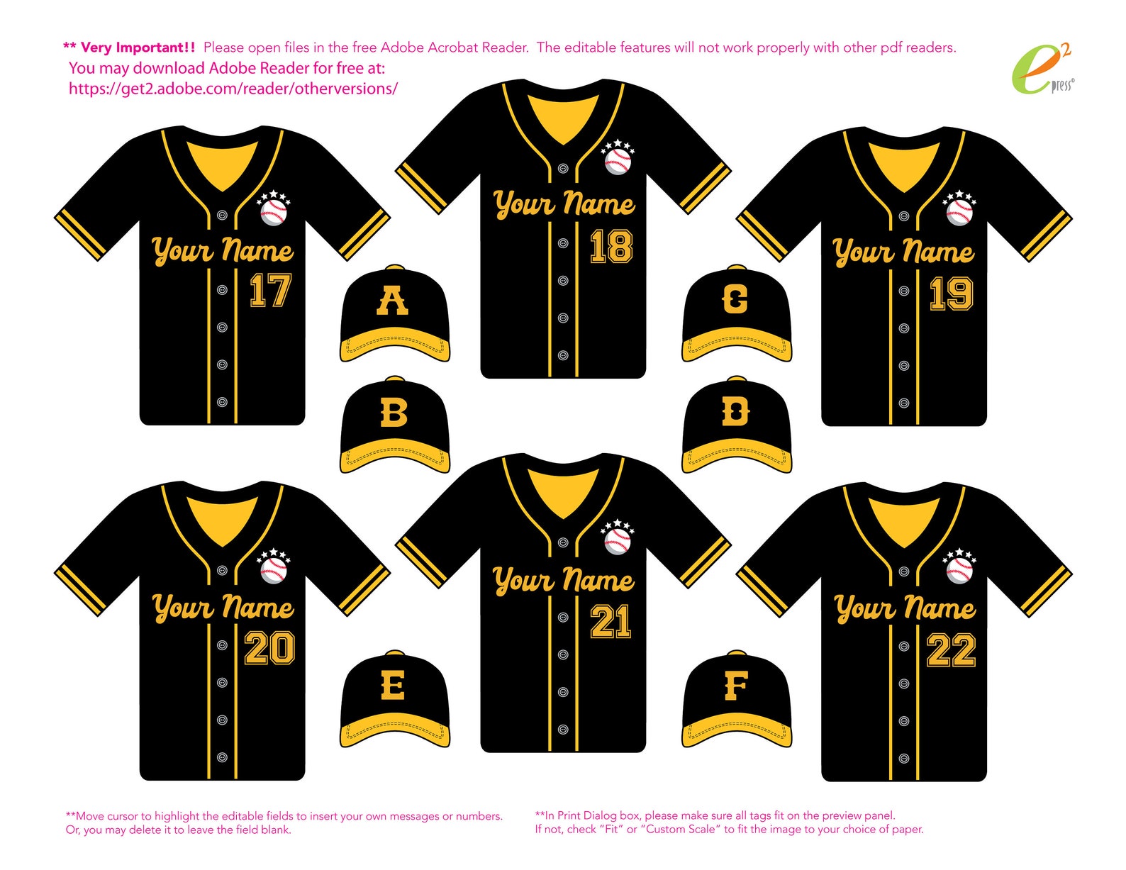 Editable Baseball Team Party Favor Tags Personalized Jersey - Etsy