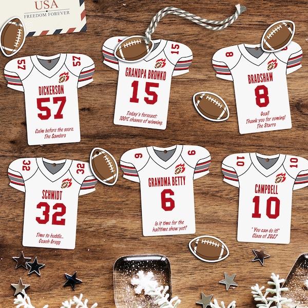 Printable Football Name Tags - Etsy