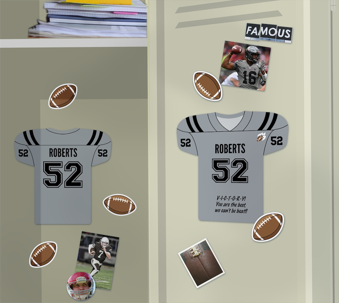 Locker Editable Football Decor Personalized Printable Jersey - Etsy