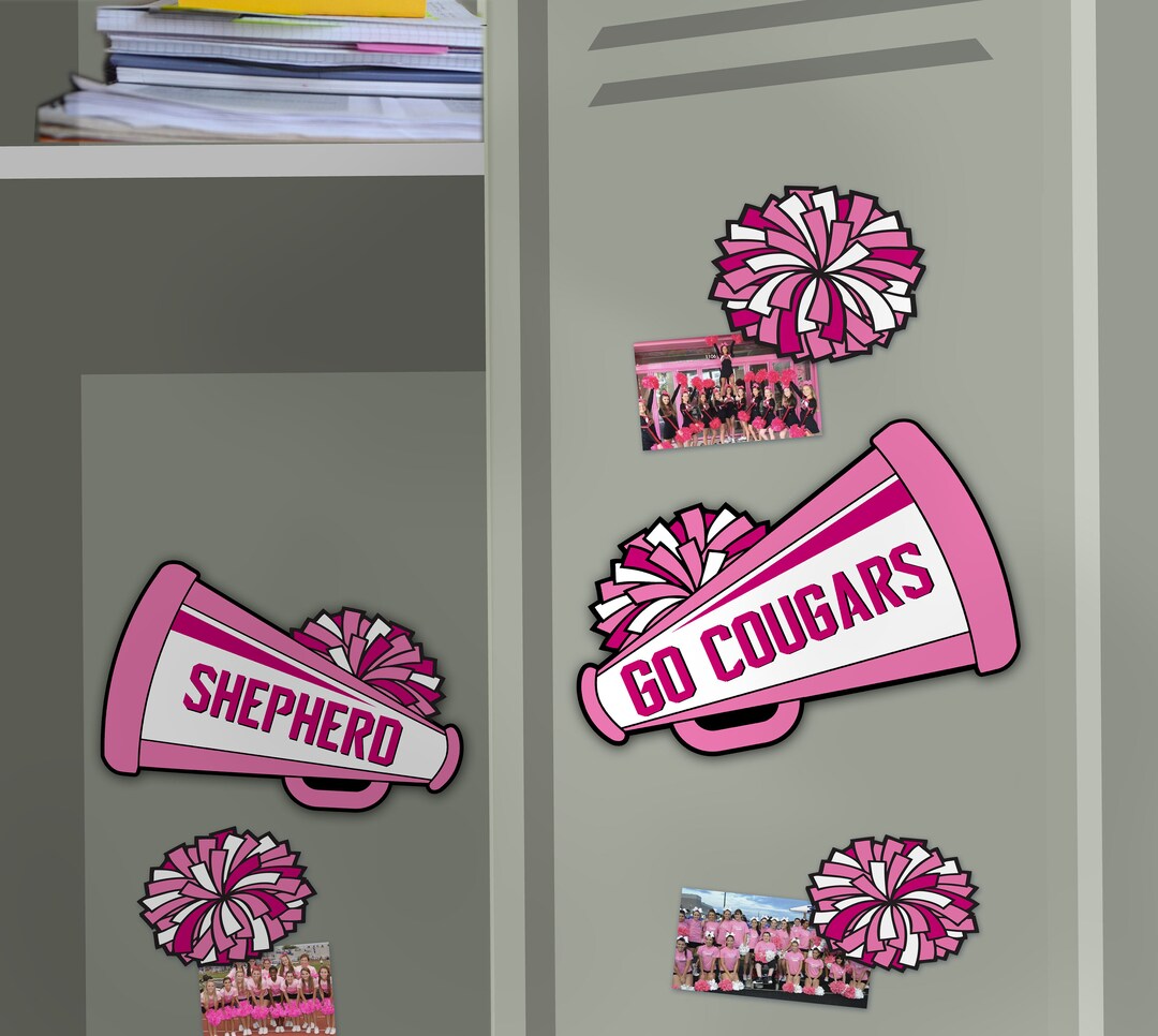 Locker Editable Cheerleader Decor, Personalized Templates, Megaphone ...