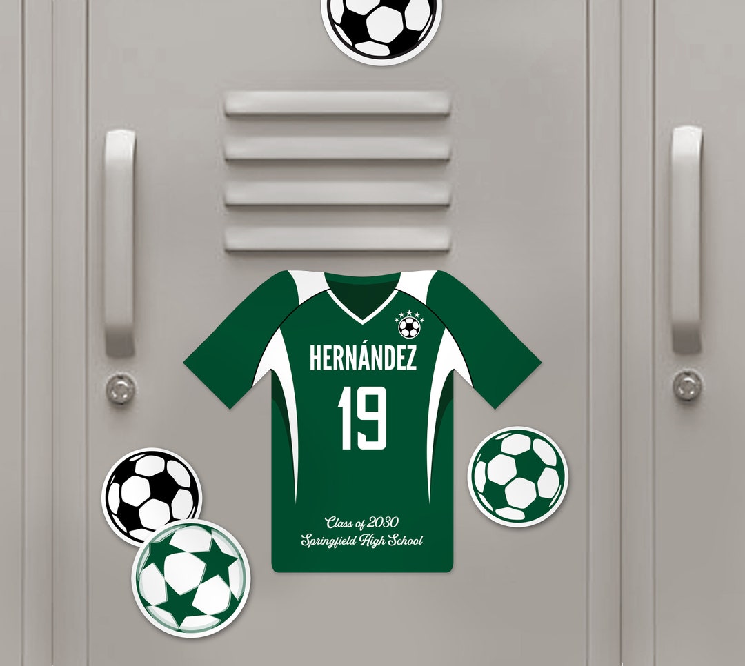 Locker Editable Soccer Decor, Personalized Printable, Jersey Ball ...