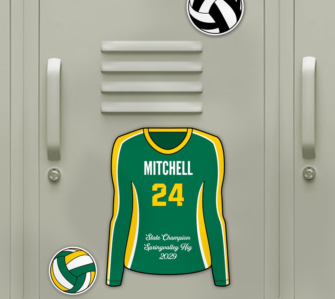 Locker Editable Volleyball Decor, Personalized Printable, Jersey Ball ...