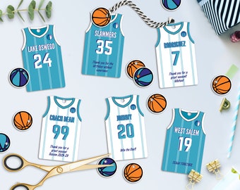 Editable Football Party Favor Tags Personalized Jersey - Etsy