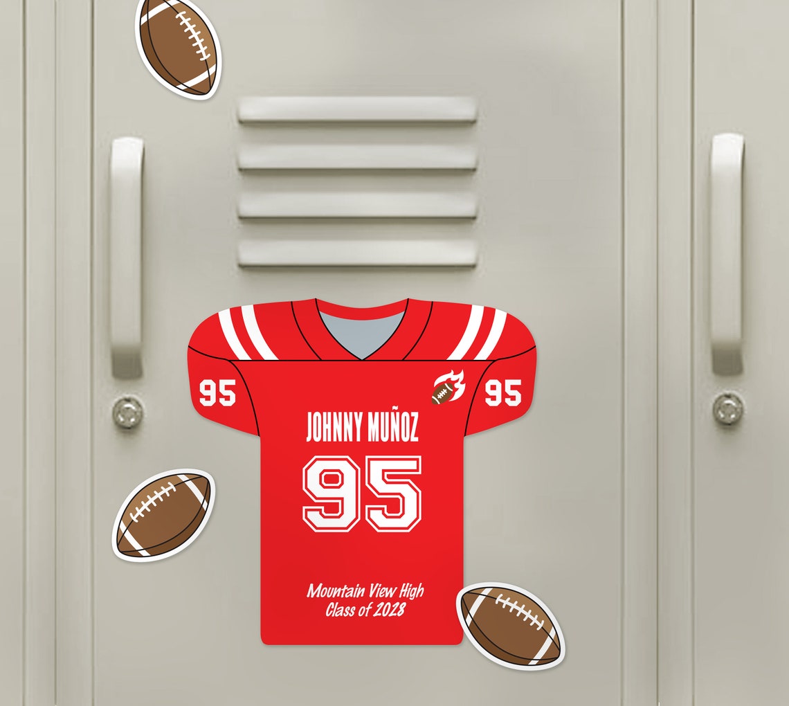 Locker Editable Football Decor Personalized Printable Jersey - Etsy