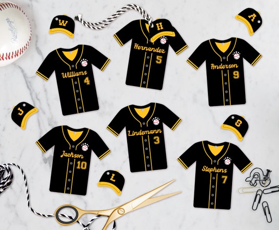 Editable Baseball Team Party Favor Tags Personalized Jersey - Etsy
