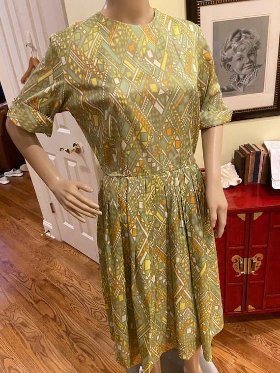 60s geometric mod dress - Gem