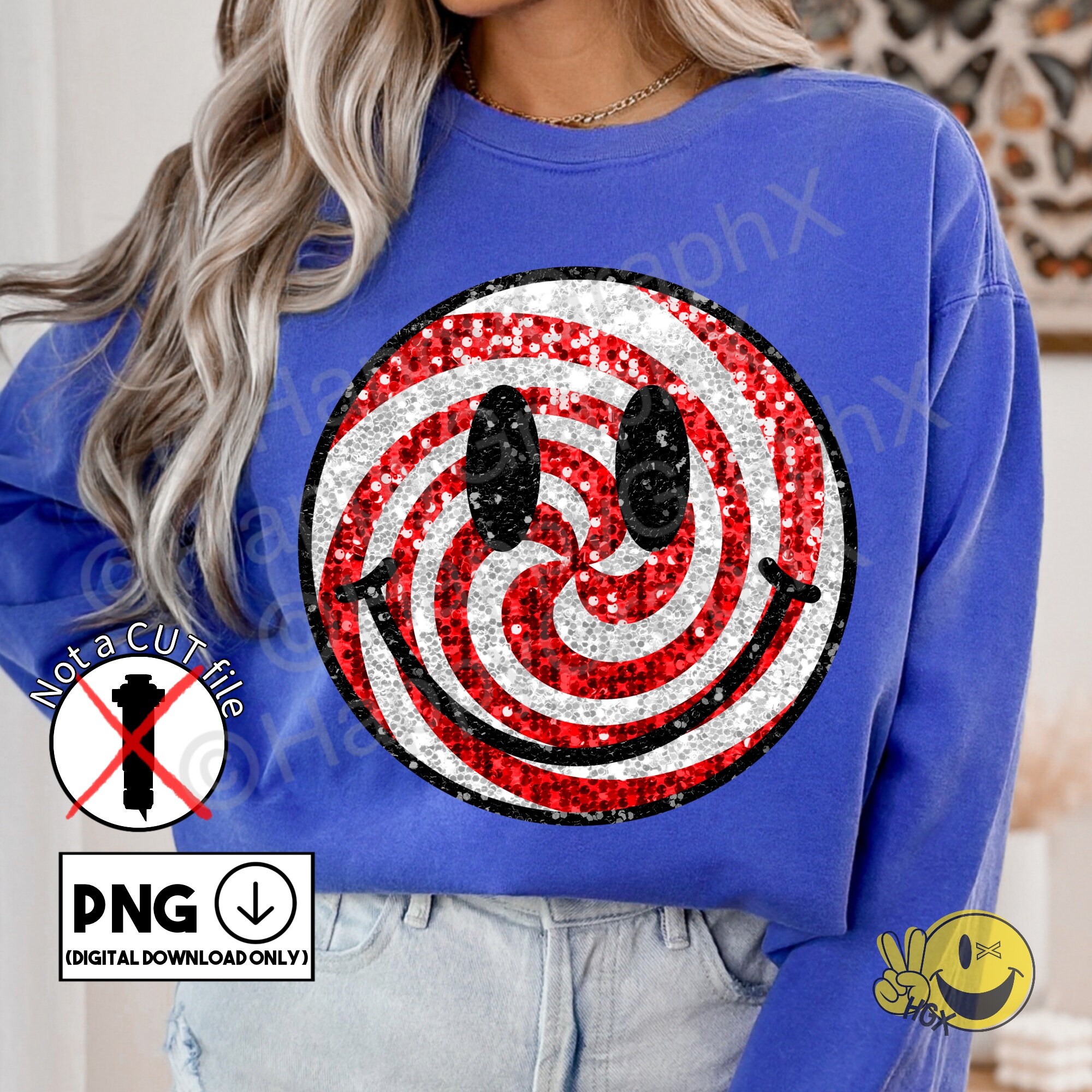 Candy Cane Smiley Png, Faux Glitter Png, Sparkly Png, Faux Sequin ...
