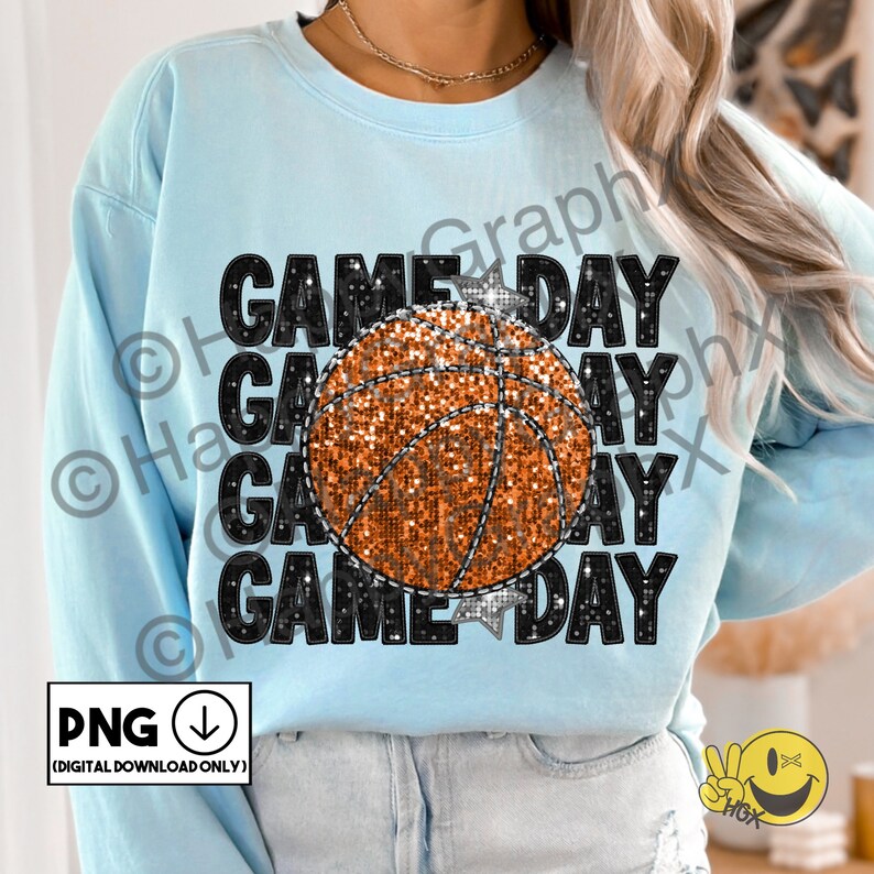 Sparkly Basketball Game Day Png Faux Sequin Png Faux Patch - Etsy