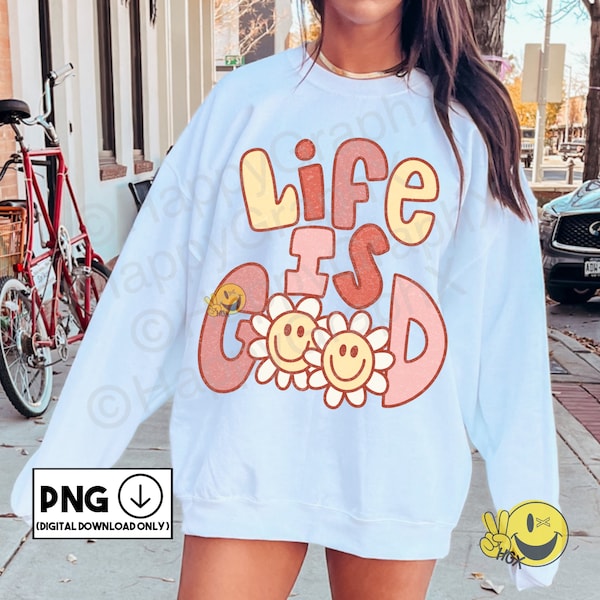 Life is Good Smiley Png - Etsy