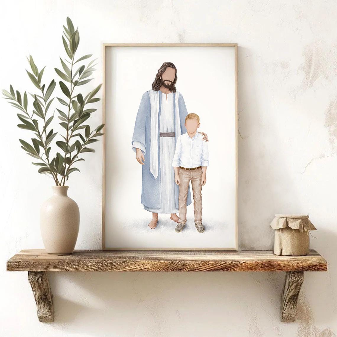 Come Follow Me, Jesus Portrait With a Boy ( Blonde Hair ), Portrait ...