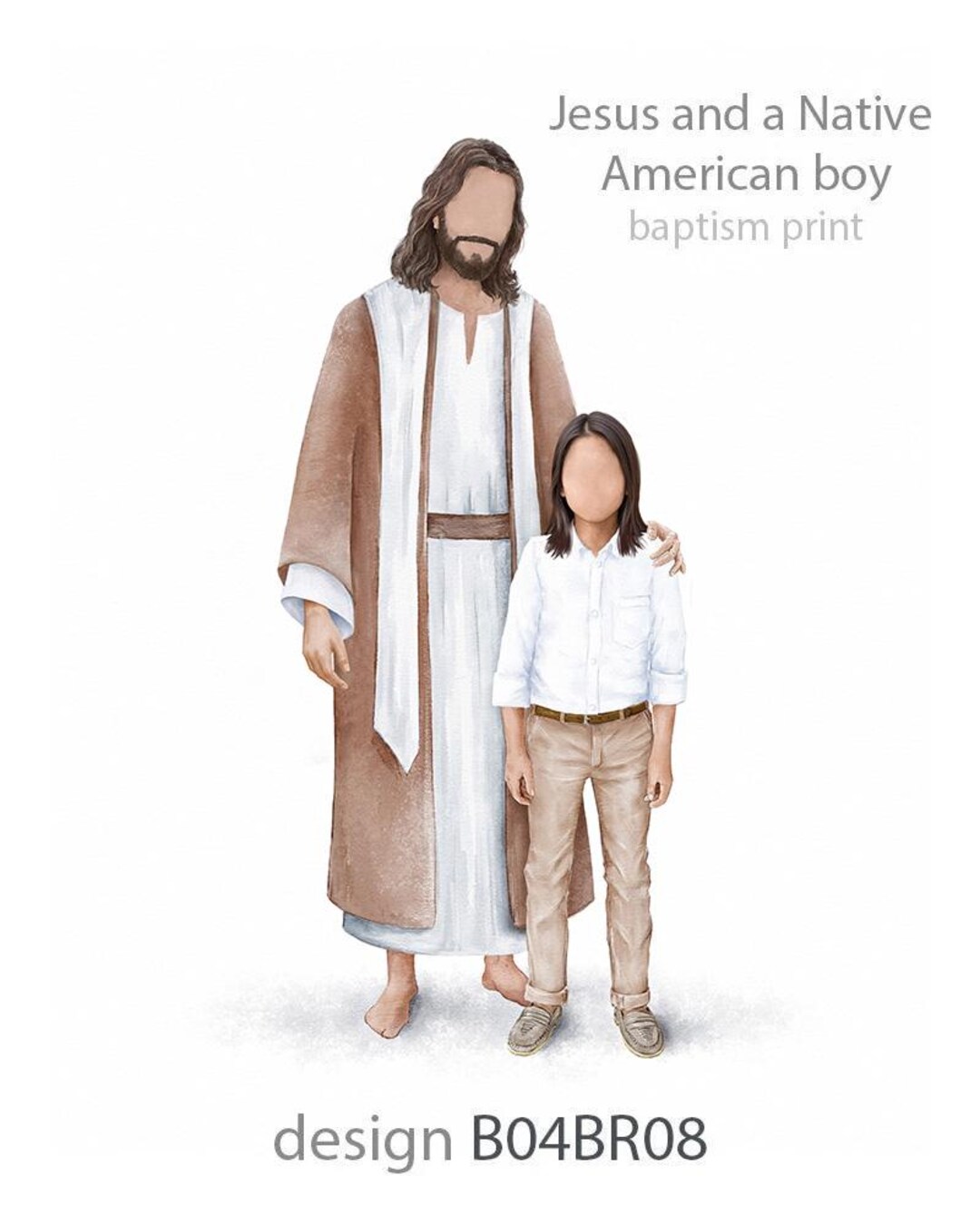 Jesus and Native American Boy, I Walk by Faith, I Am a Child of God ...