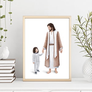 Custom Jesus Christ Portrait, Walking With Jesus Painting, Christ Art ...