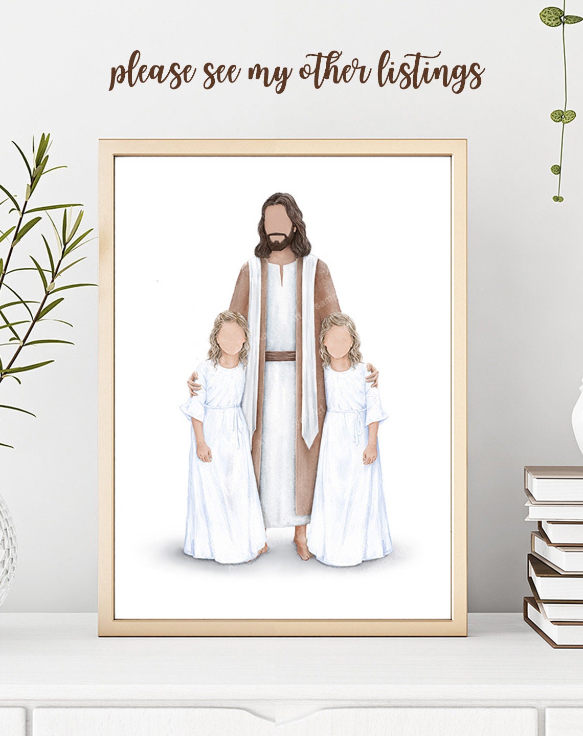 I Walk by Faith Lds Baptism Gift Jesus Painting With Girl - Etsy