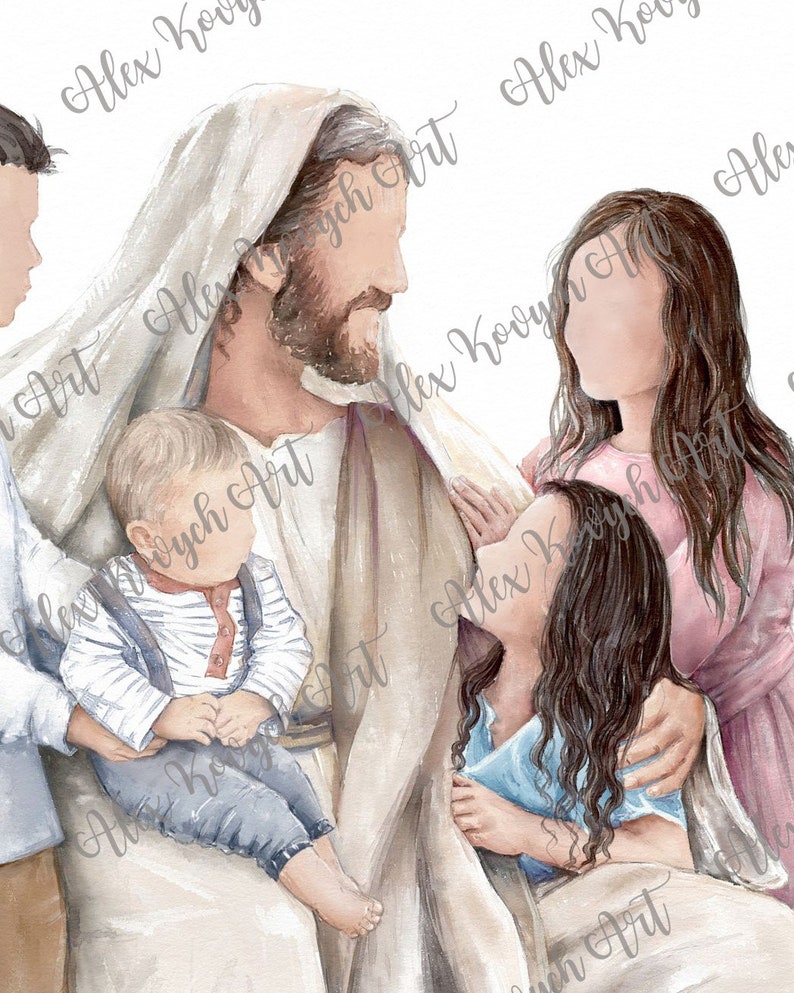 Jesus With Children Peace in Christ Children of God I Am a | Etsy