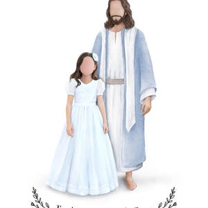 Personalization of a Portrait With Jesus, Baptism Gift for a Girl ...