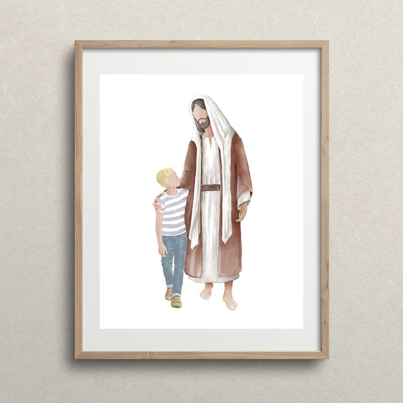 I Am a Child of God Portrait Baptism Christ Portrait With a | Etsy